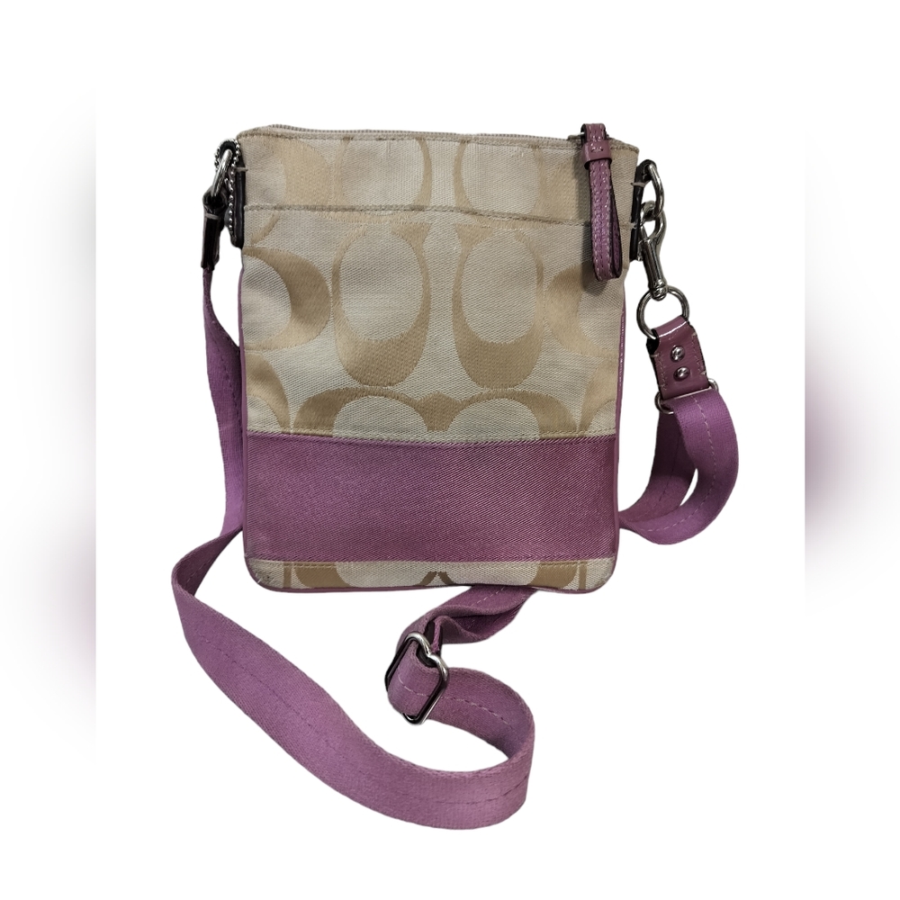 1970) Coach Signature Swing Pack Messenger Crossbody … - Gem